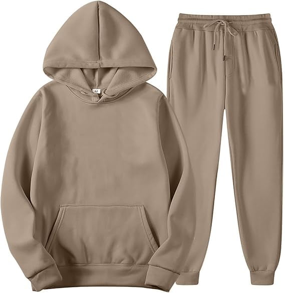 Womens Sweatsuits 2 Piece Set Oversized Drawstring Hoodie Pullover ...