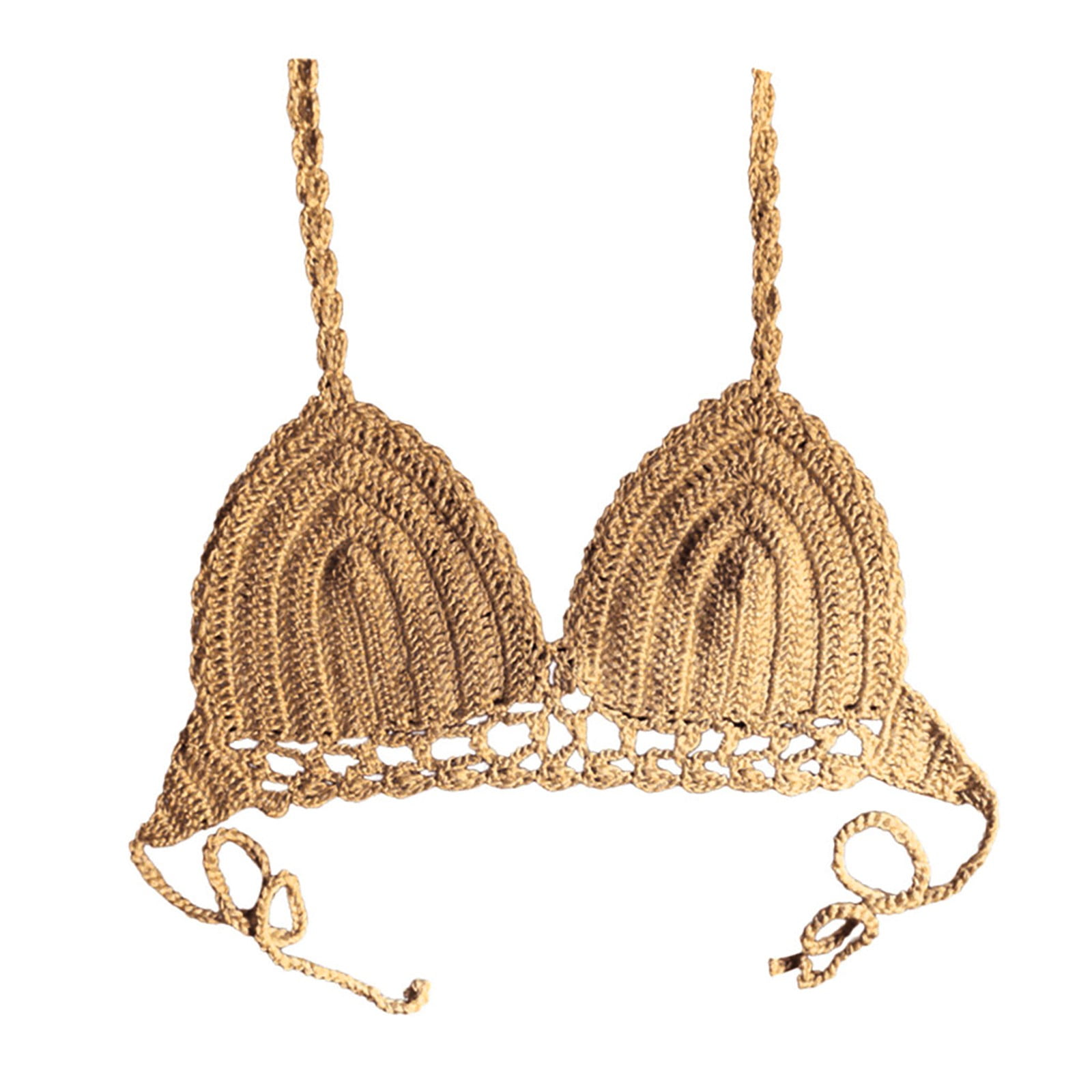 Womens Swimsuit Tops Female Tankini Top Women Sexy Bikini Top Knitting ...