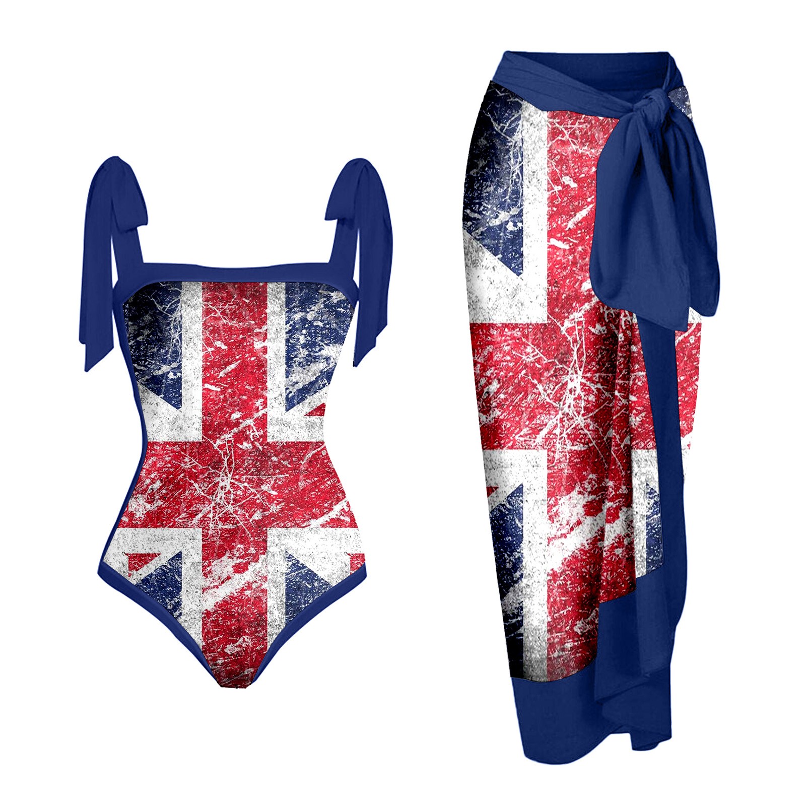 Womens Swimsuits Independence Day Flag Print Trendy Two Piece Set Sexy ...