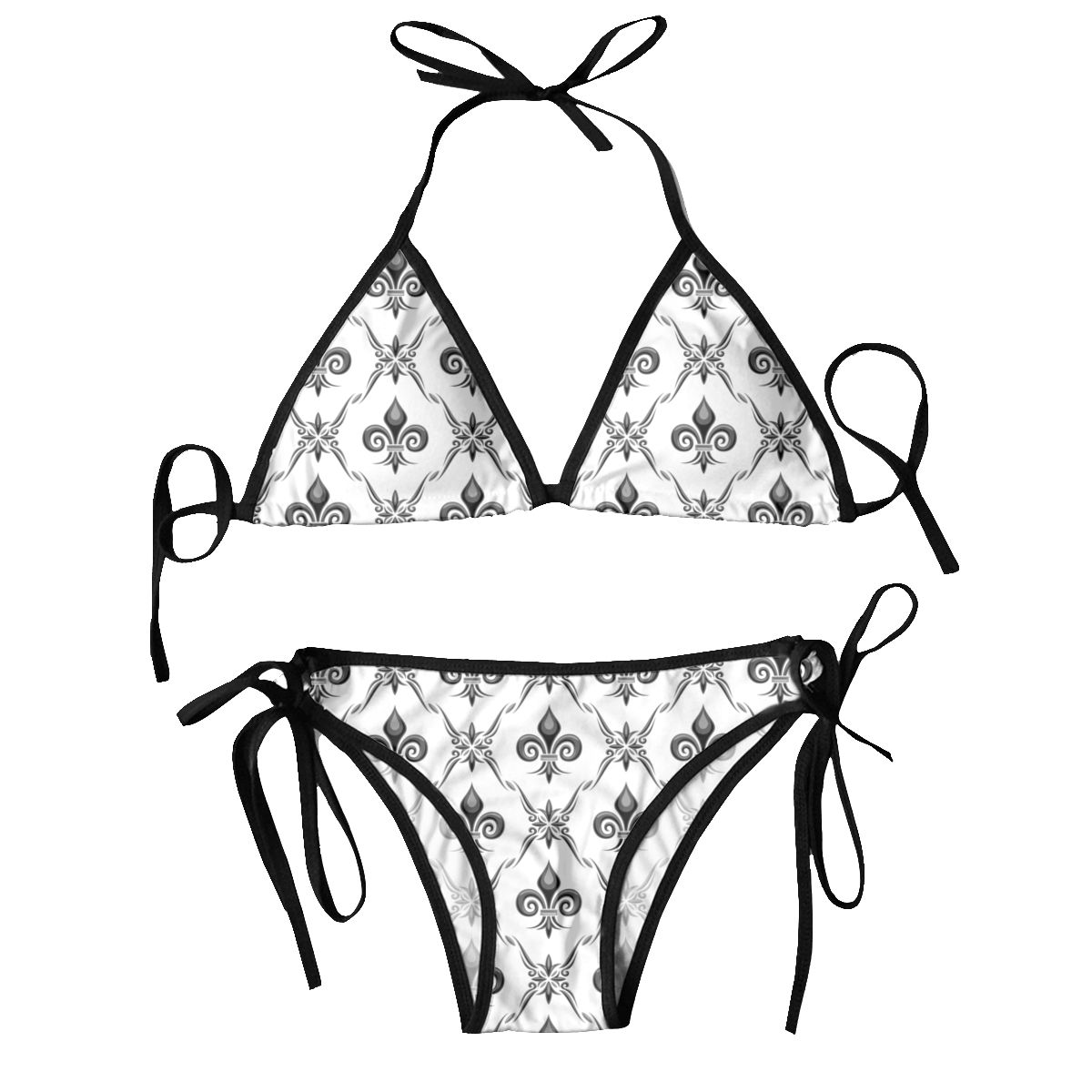Womens Swimwear Two Piece Vacation Outfits Bikinis Sets Blue Grunge ...