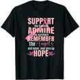 Womens T Shirt Breast Cancer Awareness Pink Ribbon Shirts Black 2XL ...