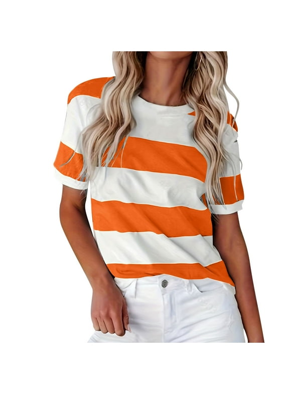 Orange Striped Shirts