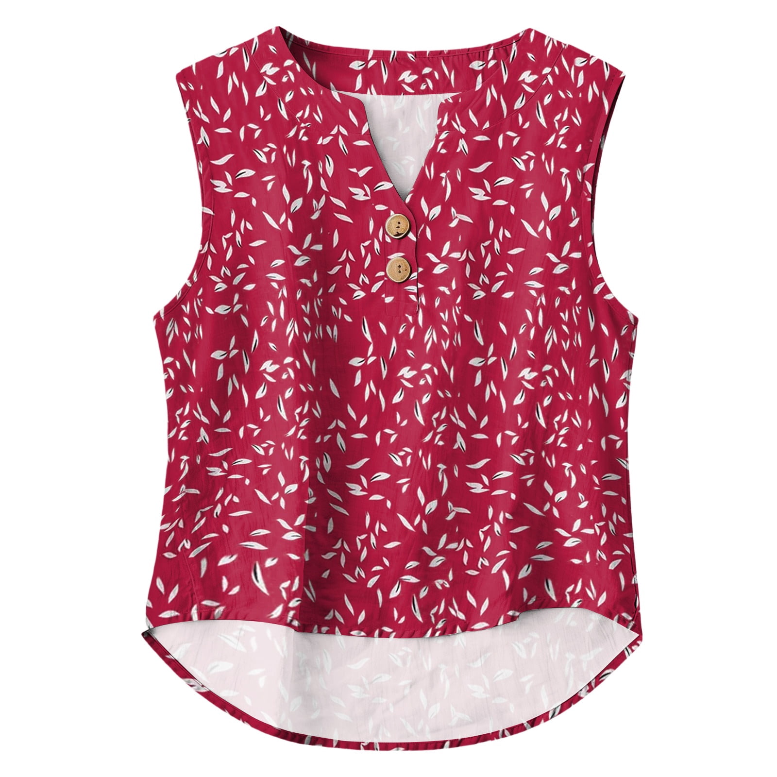 Womens Tank Tops Cotton Linen Button Down V Neck Sleeveless Tunic Shirt ...