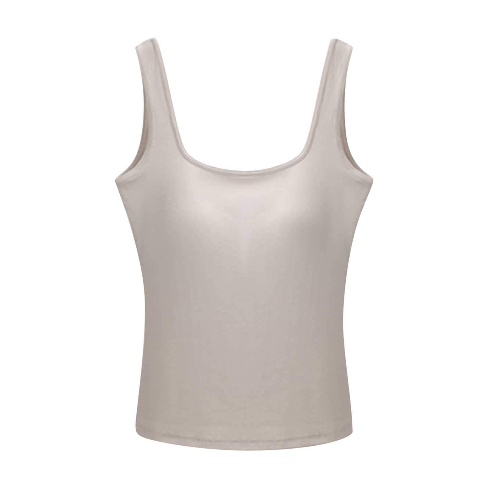 Womens Tank Tops with Built in Bra Soft Padded Sleeveless Workout Yoga ...