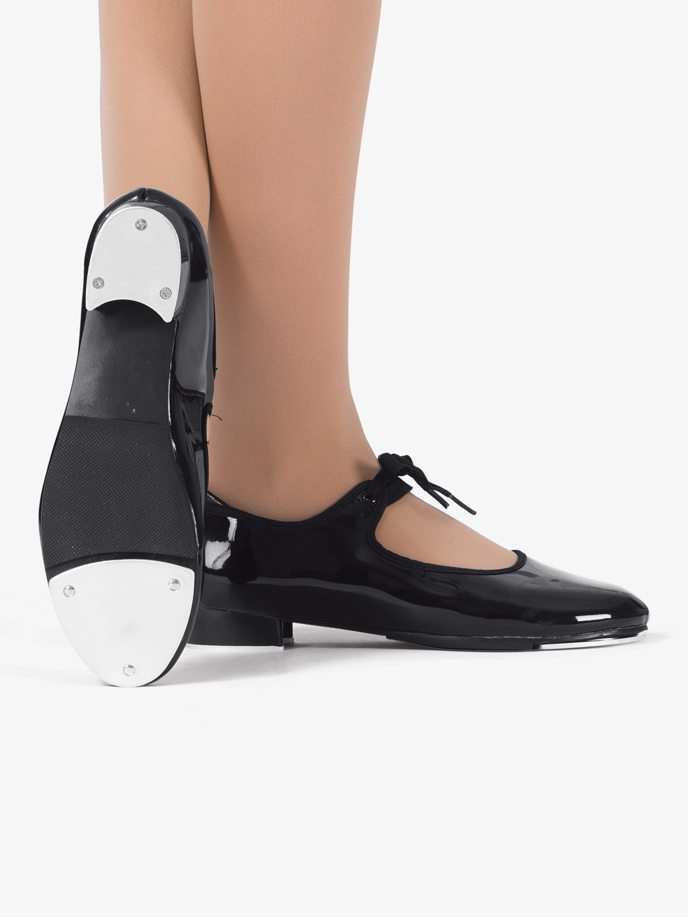 Womens "Tap Star" Ribbon Tie Elastic Tap Shoes - Walmart.com