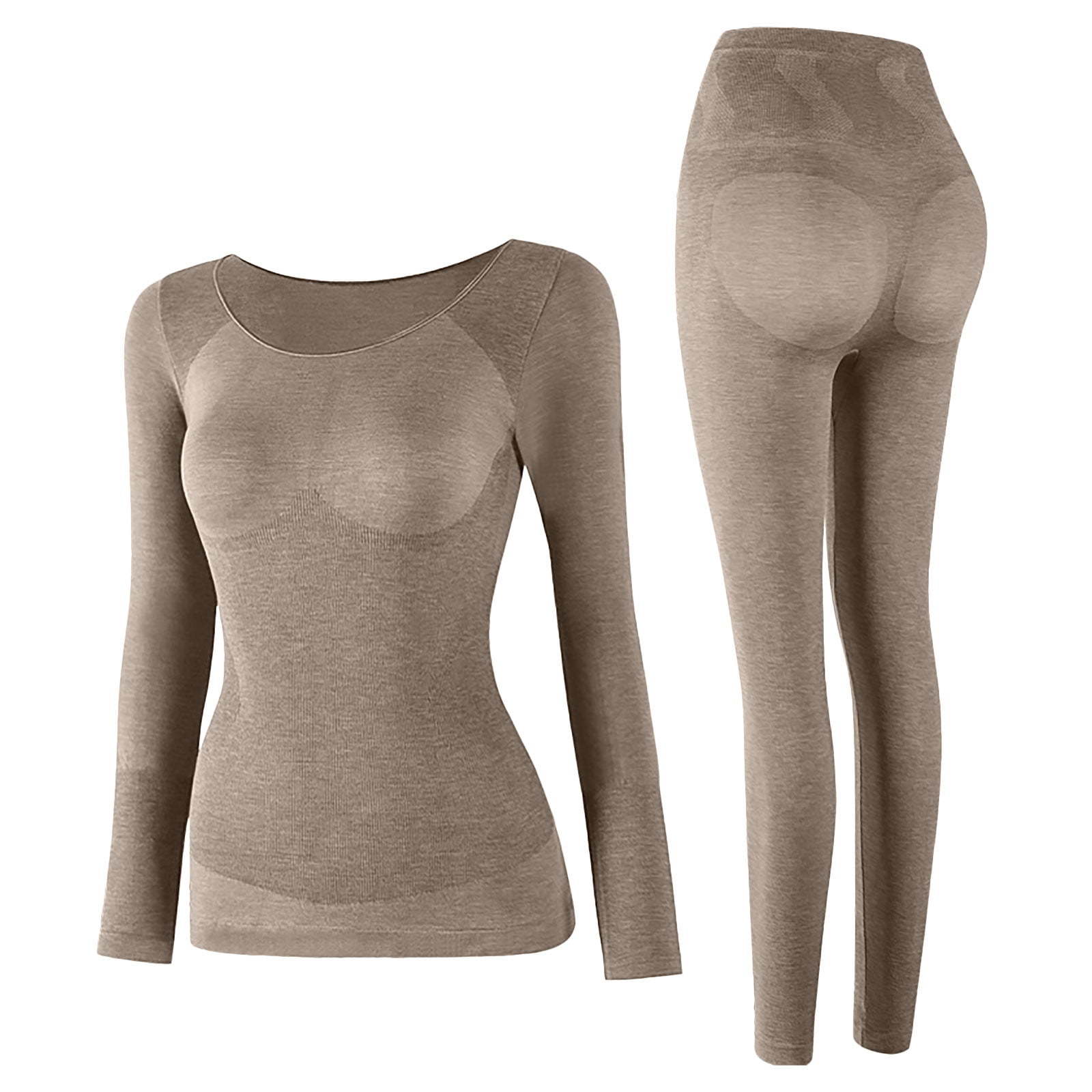 Womens Thermal Underwear Sets Base Layer Winter Warm Thin Skinny Self ...