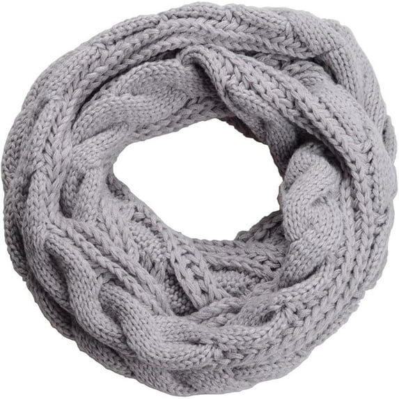 Womens Thick Ribbed Knit Winter Infinity Circle Loop Scarf - Walmart.com