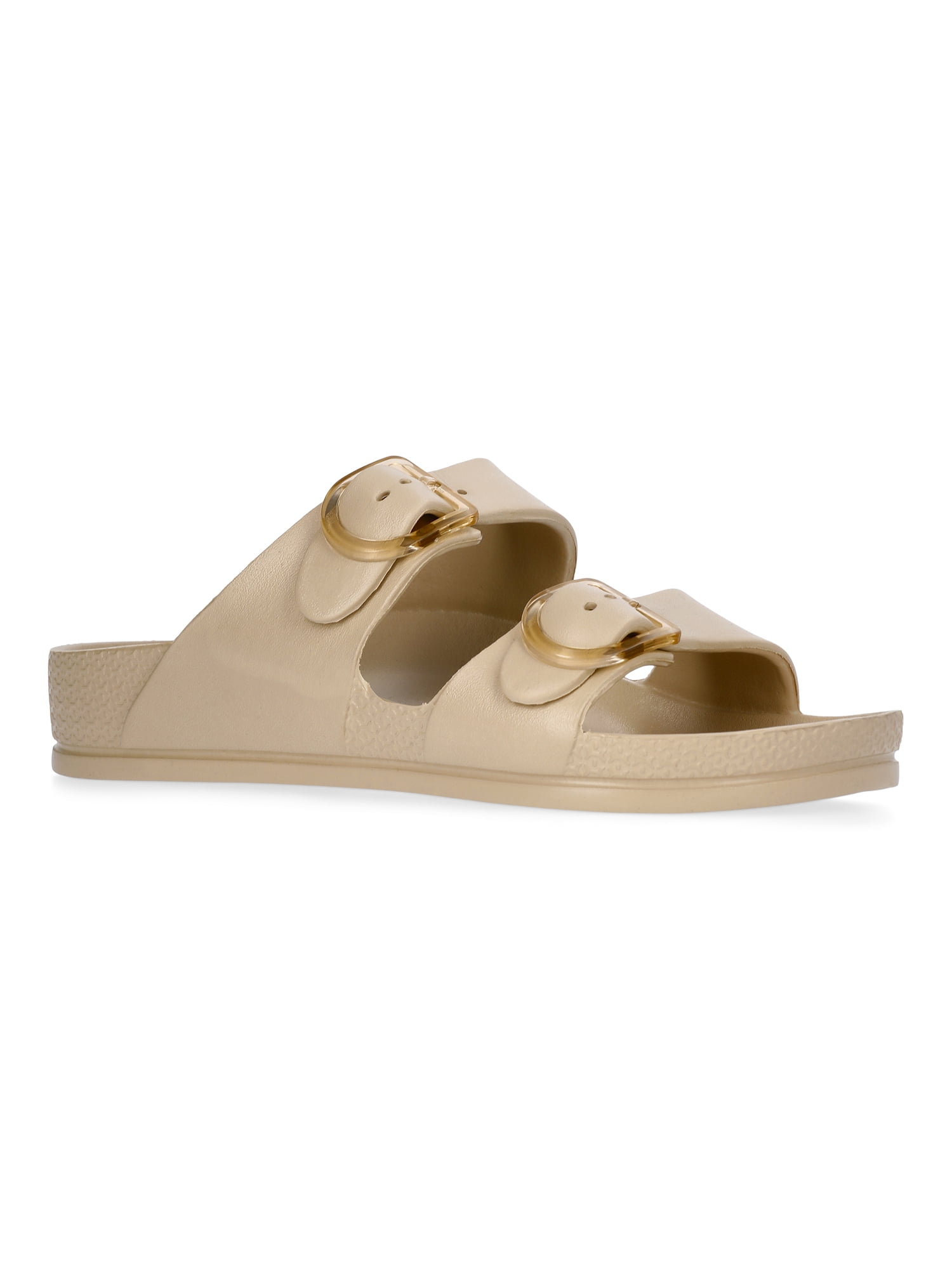 Time and Tru Women's Double Buckle EVA Slide Sandals - Walmart.com