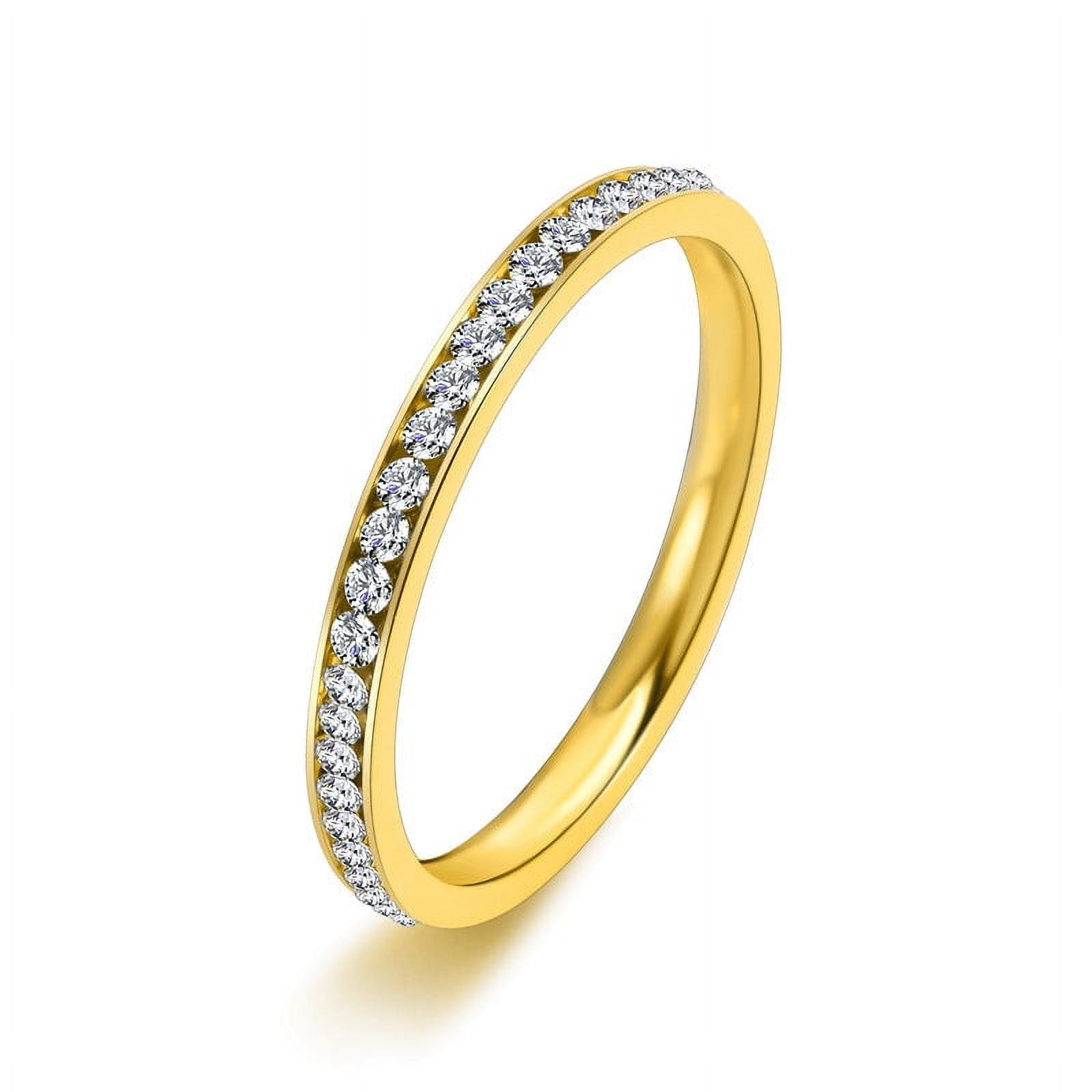 Womens Titanium Steel Ring, Rose Gold Electroplated Finish, Simple ...