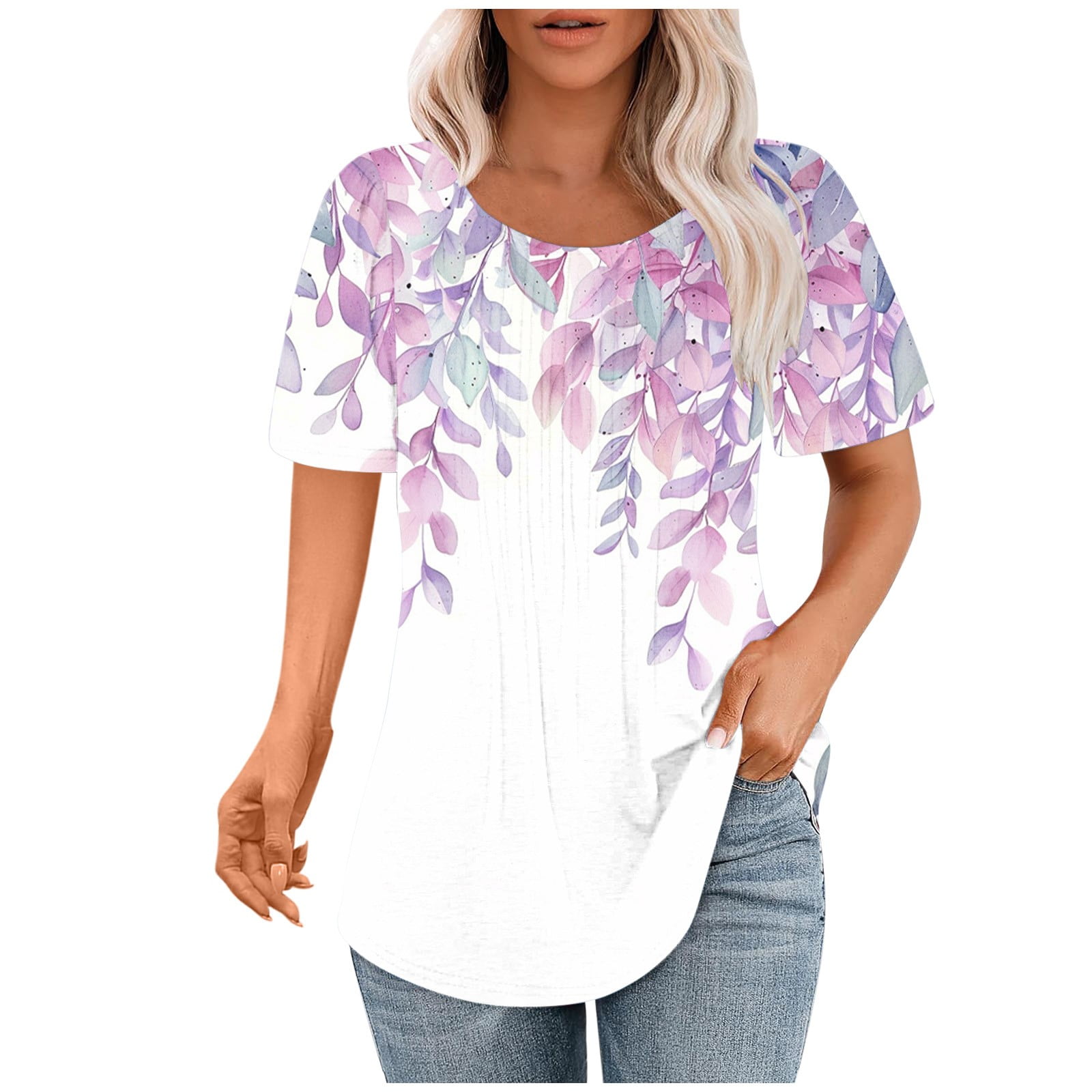 Womens Tops Dressy Casual V Neck Short Sleeve Shirts for Women Dressy ...