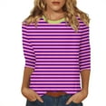 Womens Tops Short Sleeve Tops Casual Summer Tops Three Quarter Sleeve ...