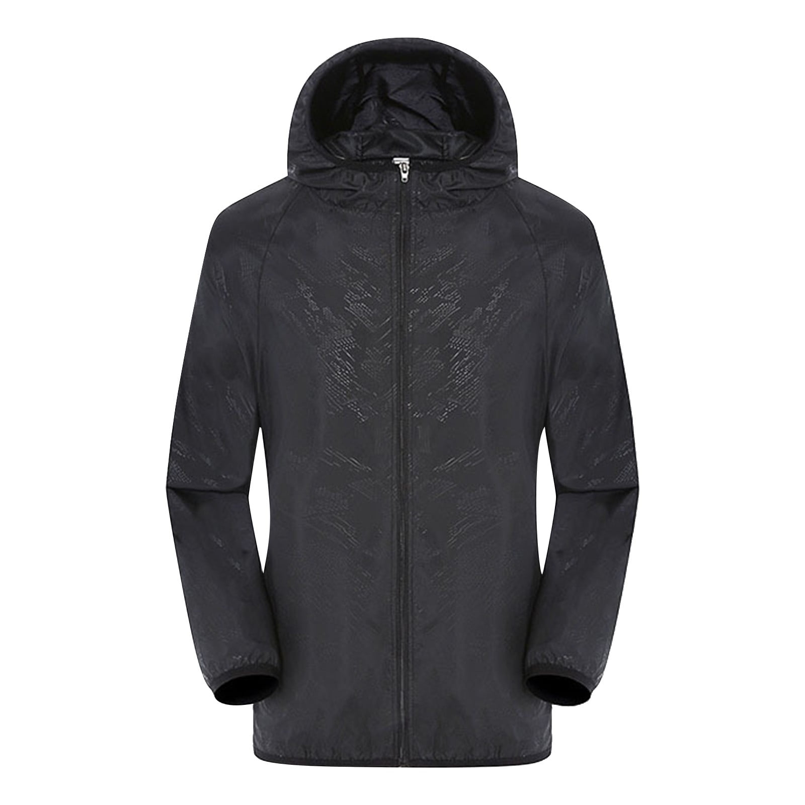 Womens Tops, Women Solid Rain Jacket Outdoor Plus Size Hooded Windproof ...