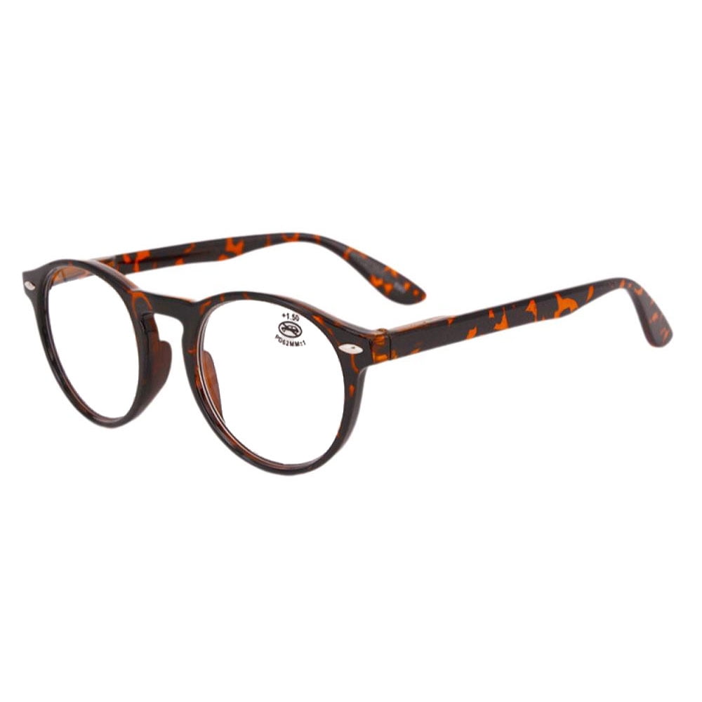 Womens Tortoiseshell Vintage Round Reading Glasses Stylish Mens Classic ...