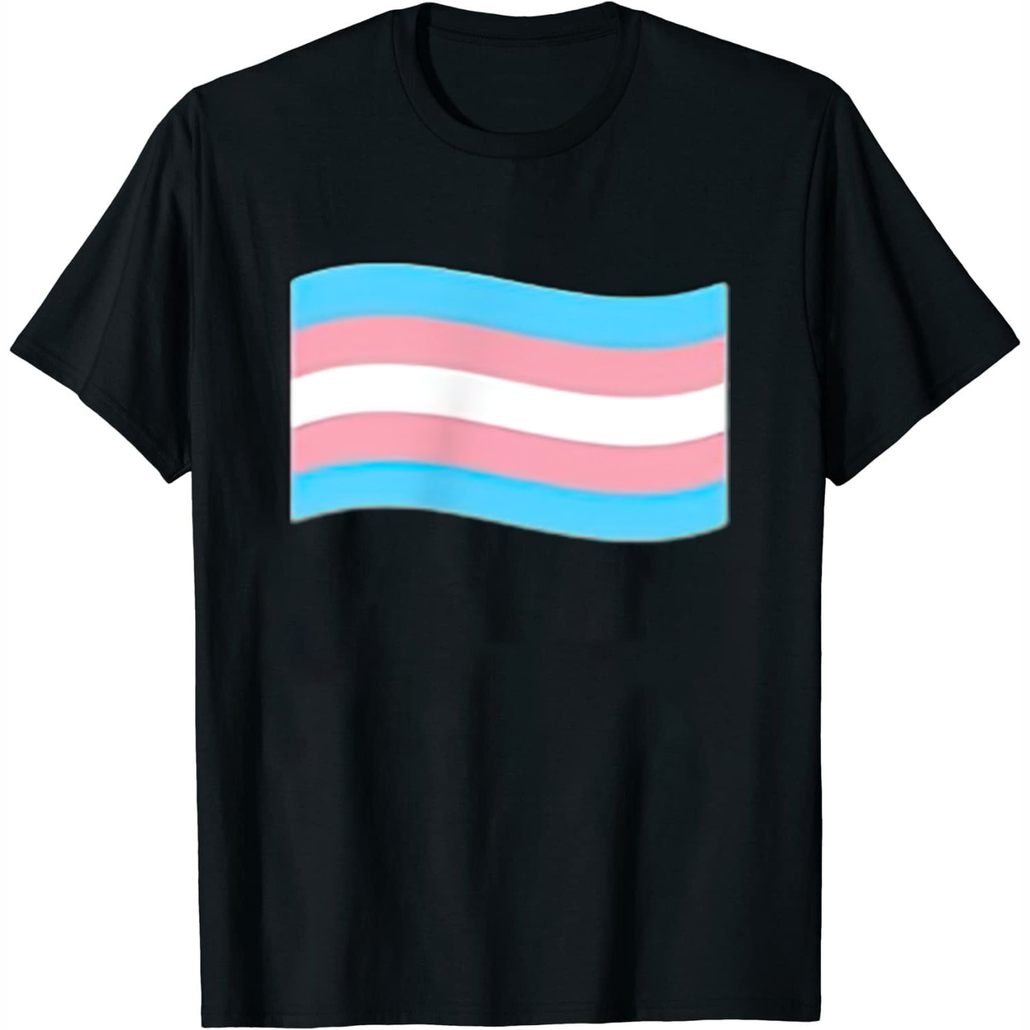Womens Trans Pride Flag Subtle Pocket Design T-Shirt Black Medium ...