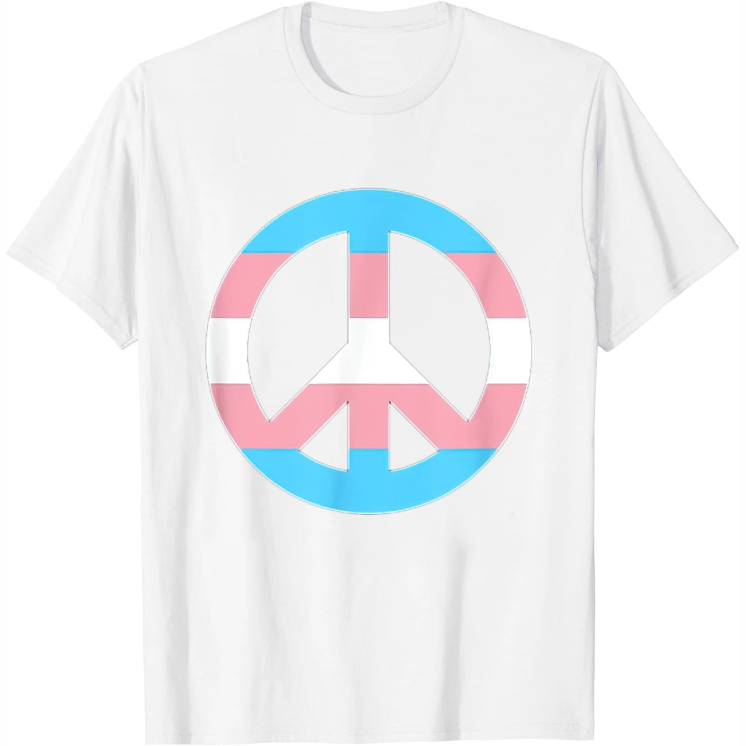 Womens Transgender Pride Flag Peace Sign Trans T-Shirt White Small ...