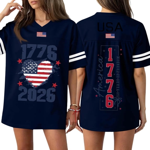 Womens USA 250th Anniversary Jersey American 1776-2026 250 Years of ...