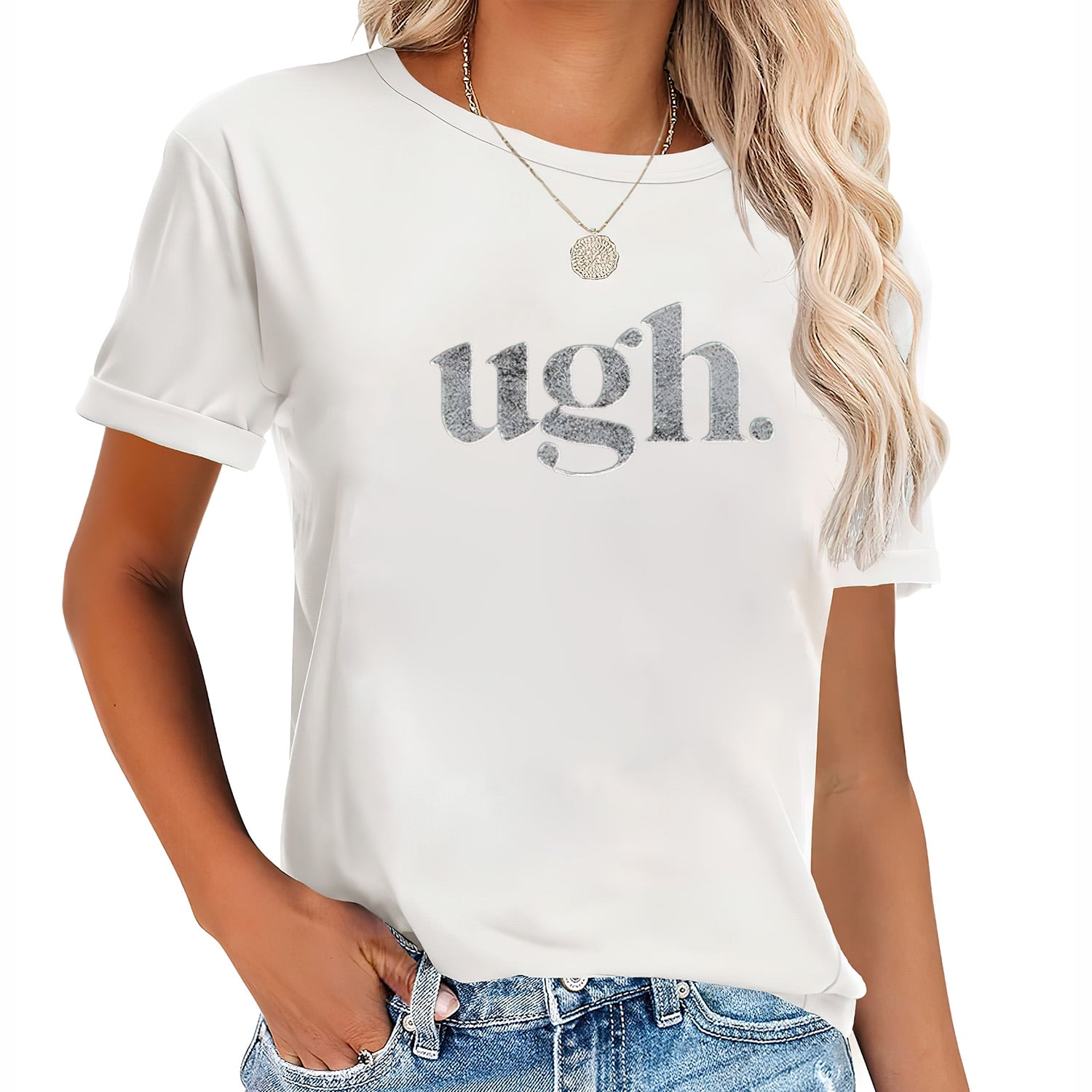 Womens Ugh. Tshirt Funny Sarcastic Eye Roll Graphic Novelty Vintage Tee ...
