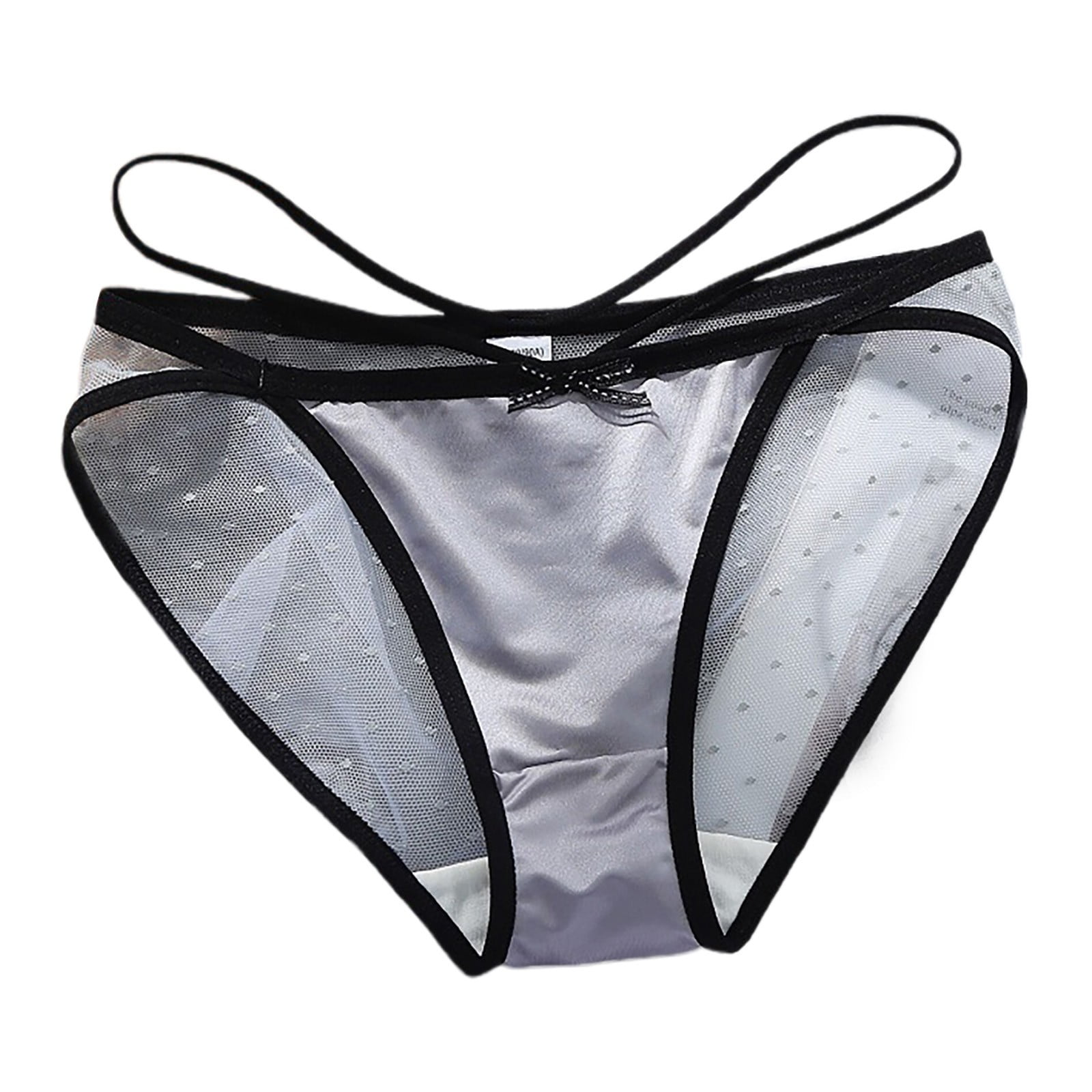 Womens Underwear Tummy Control Custom Letter Logo Low Waist Striped