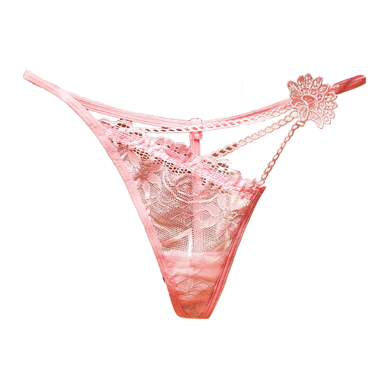 Womens V Shaped Sexy Transparent Hollow Lace Thong Thin Panties Bra And Underwear Set plus Size ...