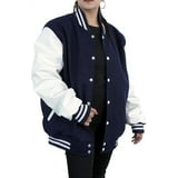 Womens Varsity Letterman Bomber Jacket - Walmart.com