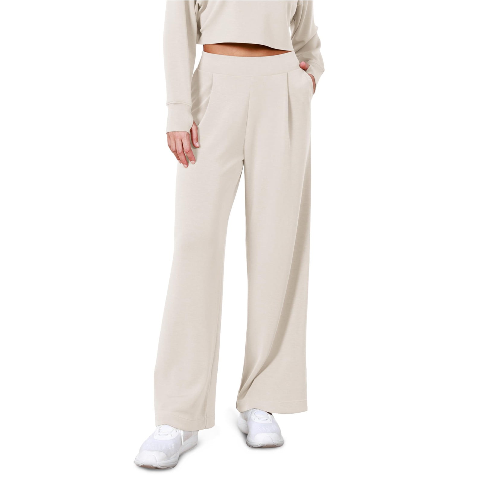 Wide Leg Dress Modal Soft Pants For Women Tummy Control High Waisted ...