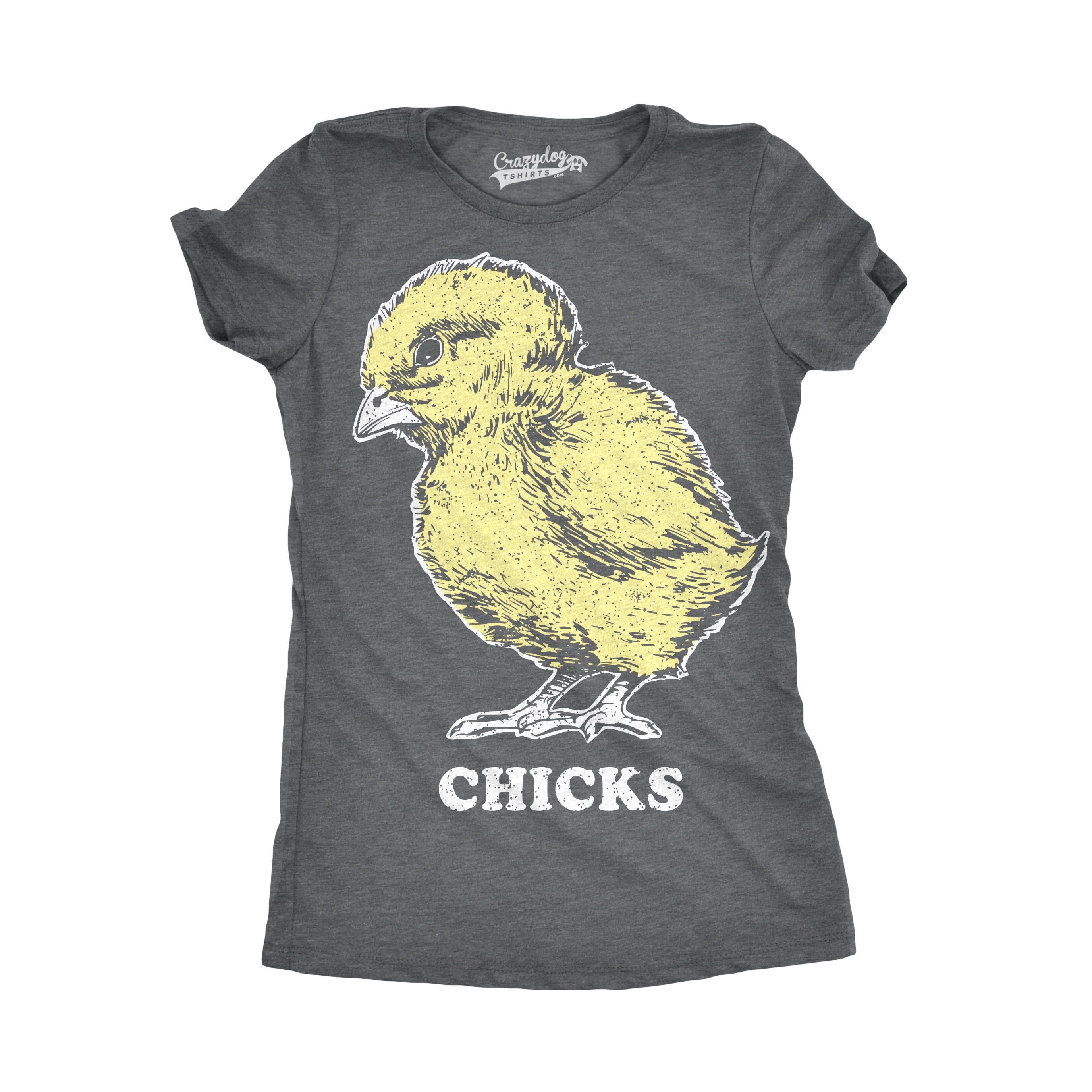 Womens Vintage Chicks Funny Cute Easter Sunday Holiday Retro Bunny T ...
