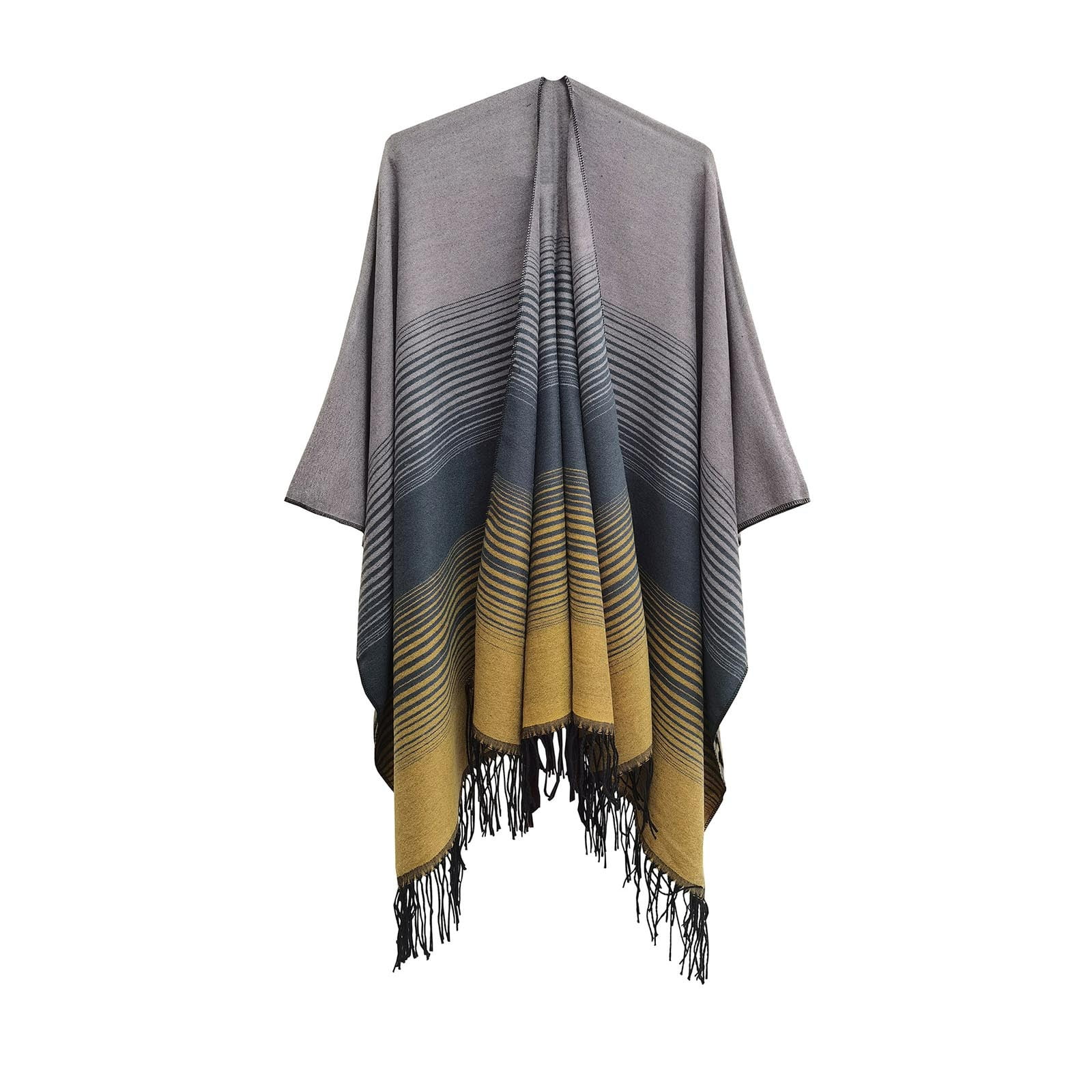 Womens Vintage Pattern Front Open Cape Winter Cape Cape Wraps School ...