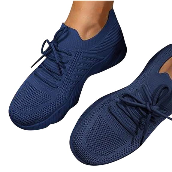 Womens Walking Running Shoes Slip On Lightweight Casual Tennis Sneakers ...