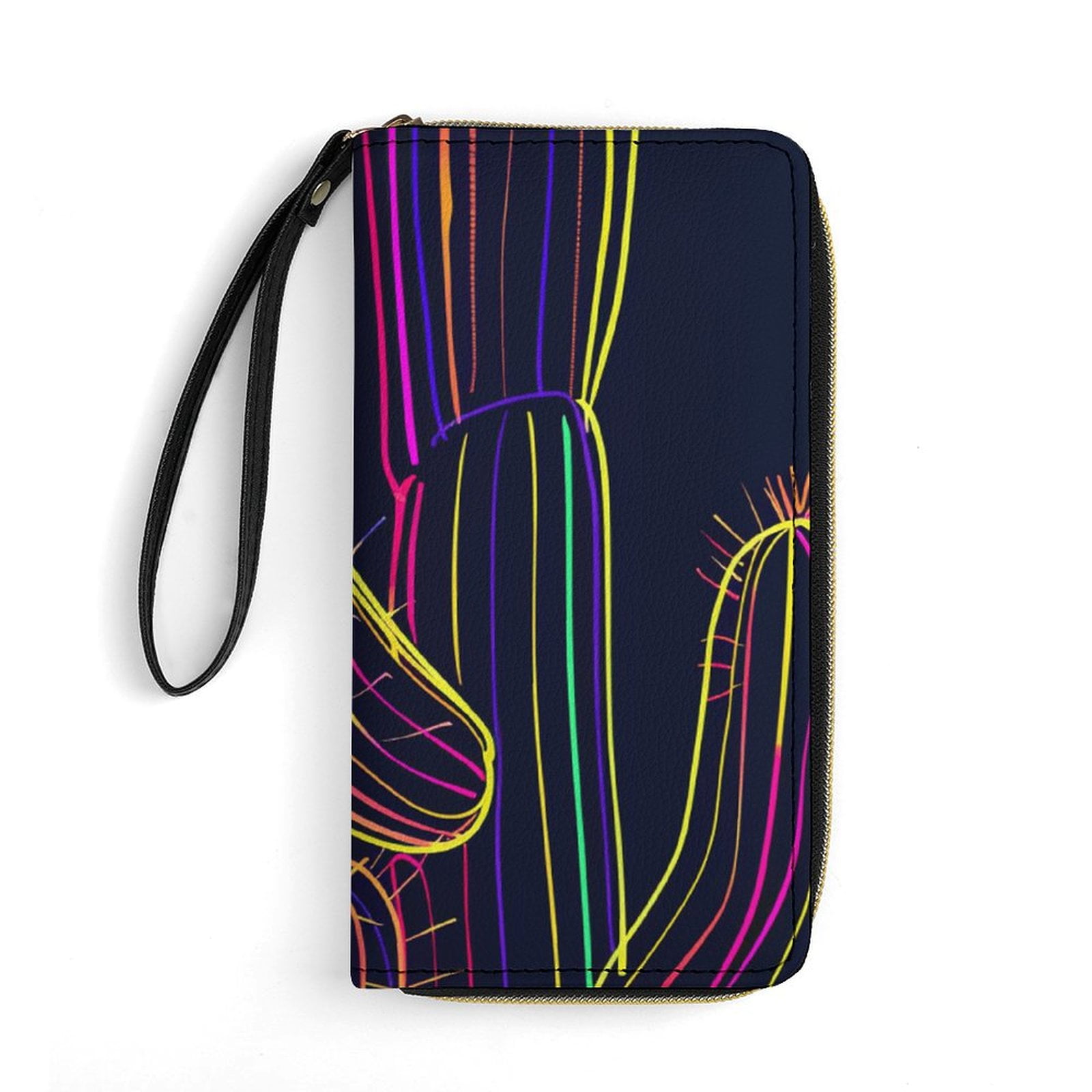 Womens Wallet Bifold Ladies Cluth Bag Wristlet Wrist Strap Long Purse ...