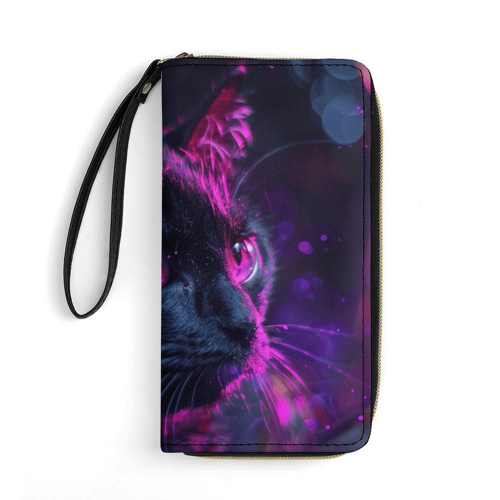 Womens Wallet Bifold Ladies Cluth Bag Wristlet Wrist Strap Long Purse ...