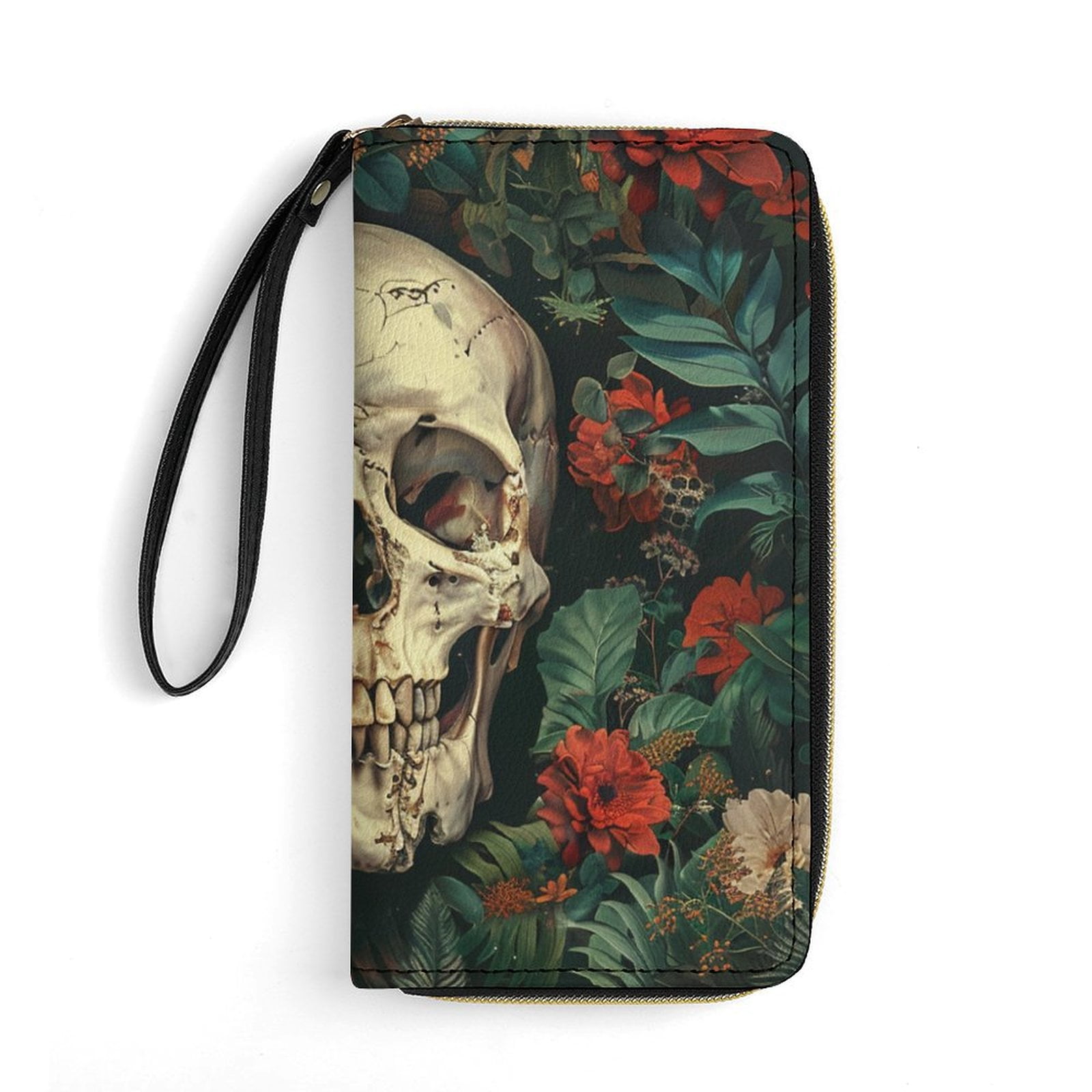 Womens Wallet Bifold Ladies Cluth Bag Wristlet Wrist Strap Long Purse ...