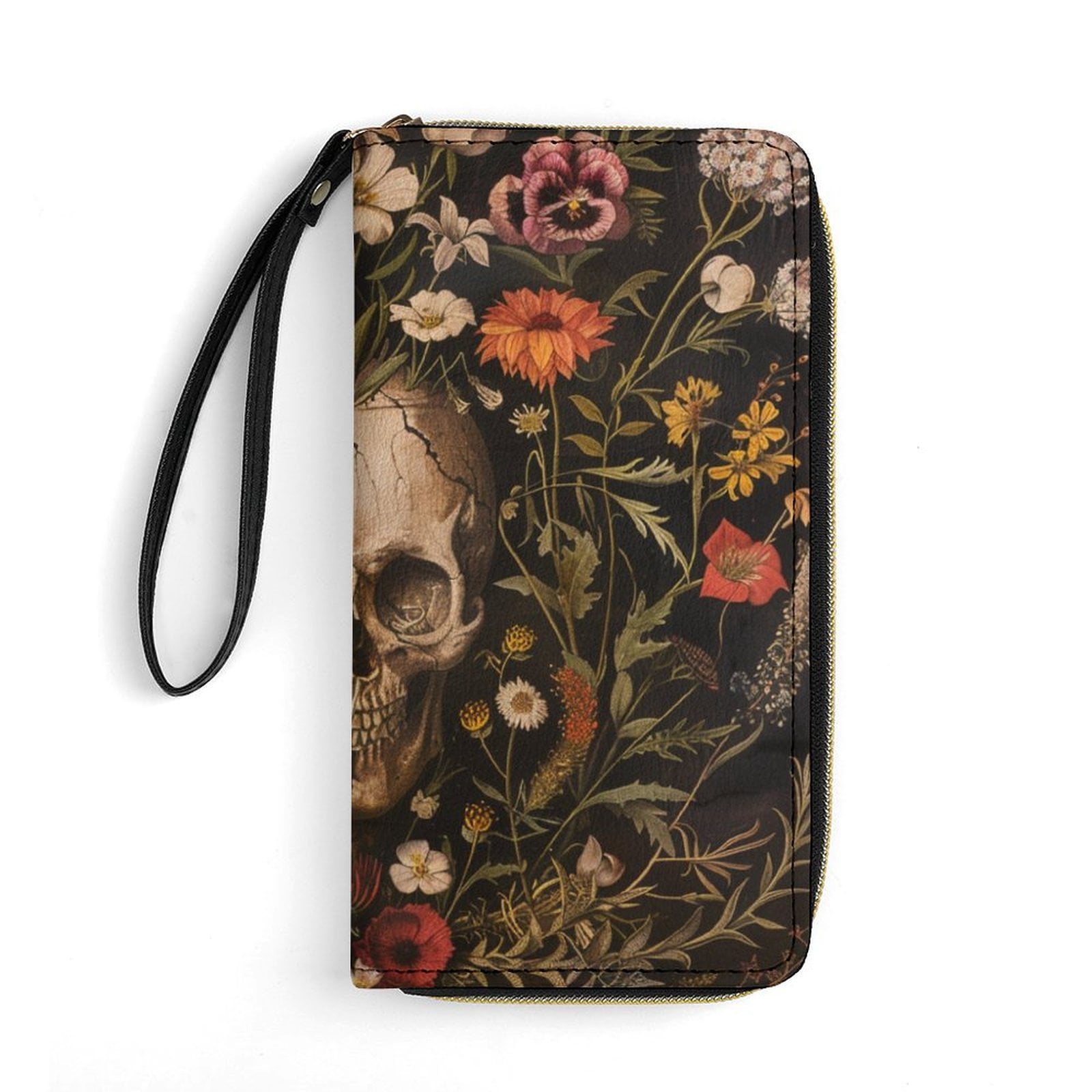 Womens Wallet Bifold Ladies Cluth Bag Wristlet Wrist Strap Long Purse ...