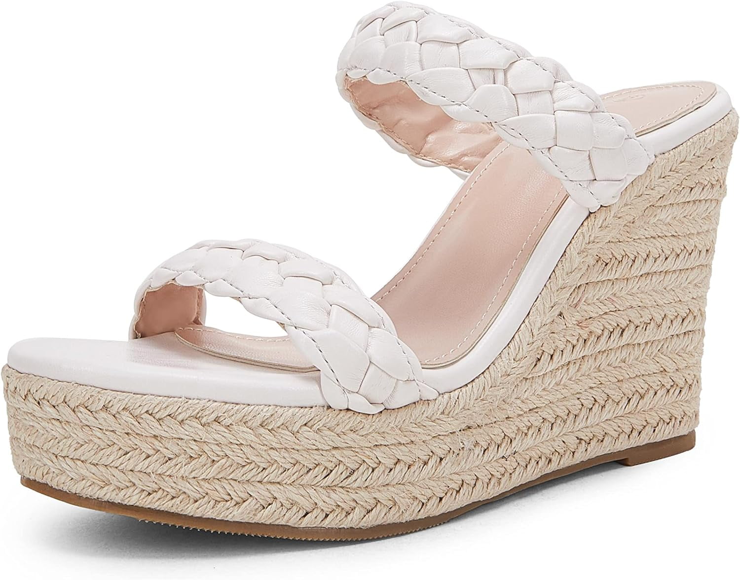 Womens Wedge Platform Sandals Espadrilles Two Strap Woven Slip On ...