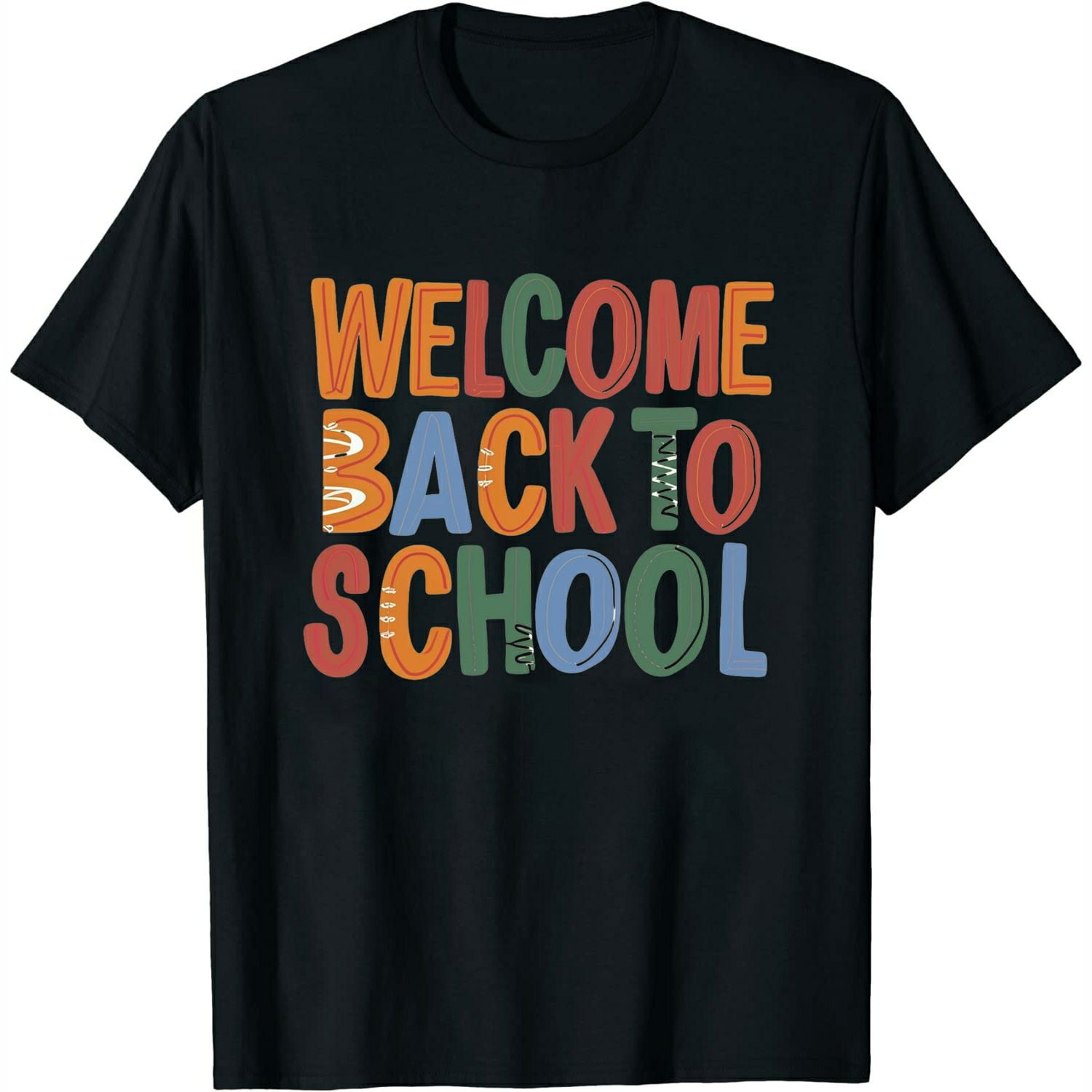 Womens Welcome Back To School First Day Of School Teachers Round Neck ...