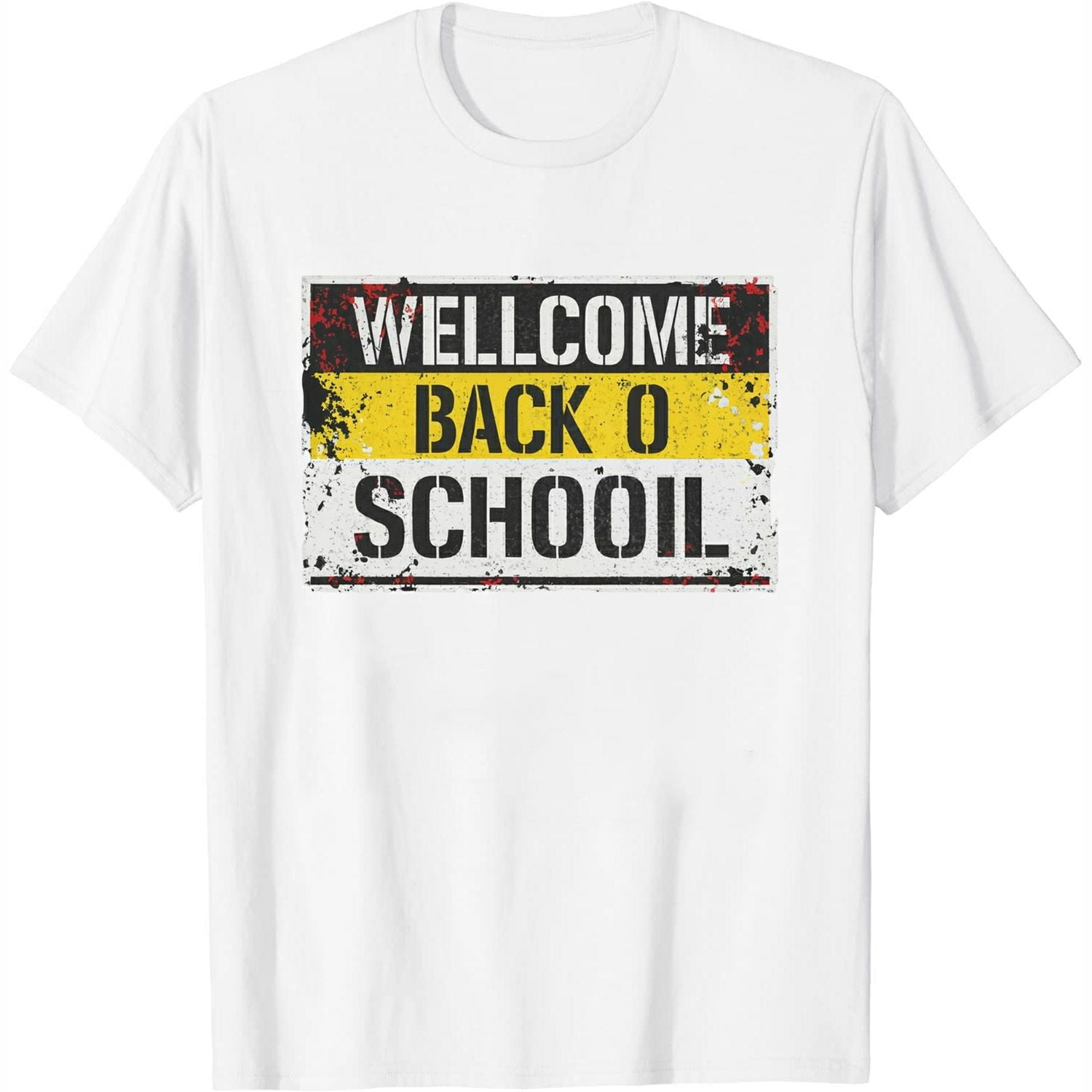 Womens Welcome Back To School First Day of School Teacher Round Neck T ...