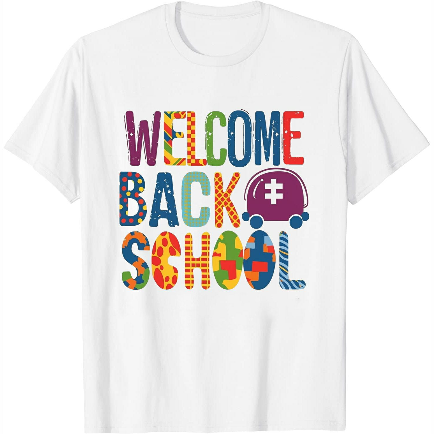 Womens Welcome Back To School Nurse First Day Of School Leopard Casual ...
