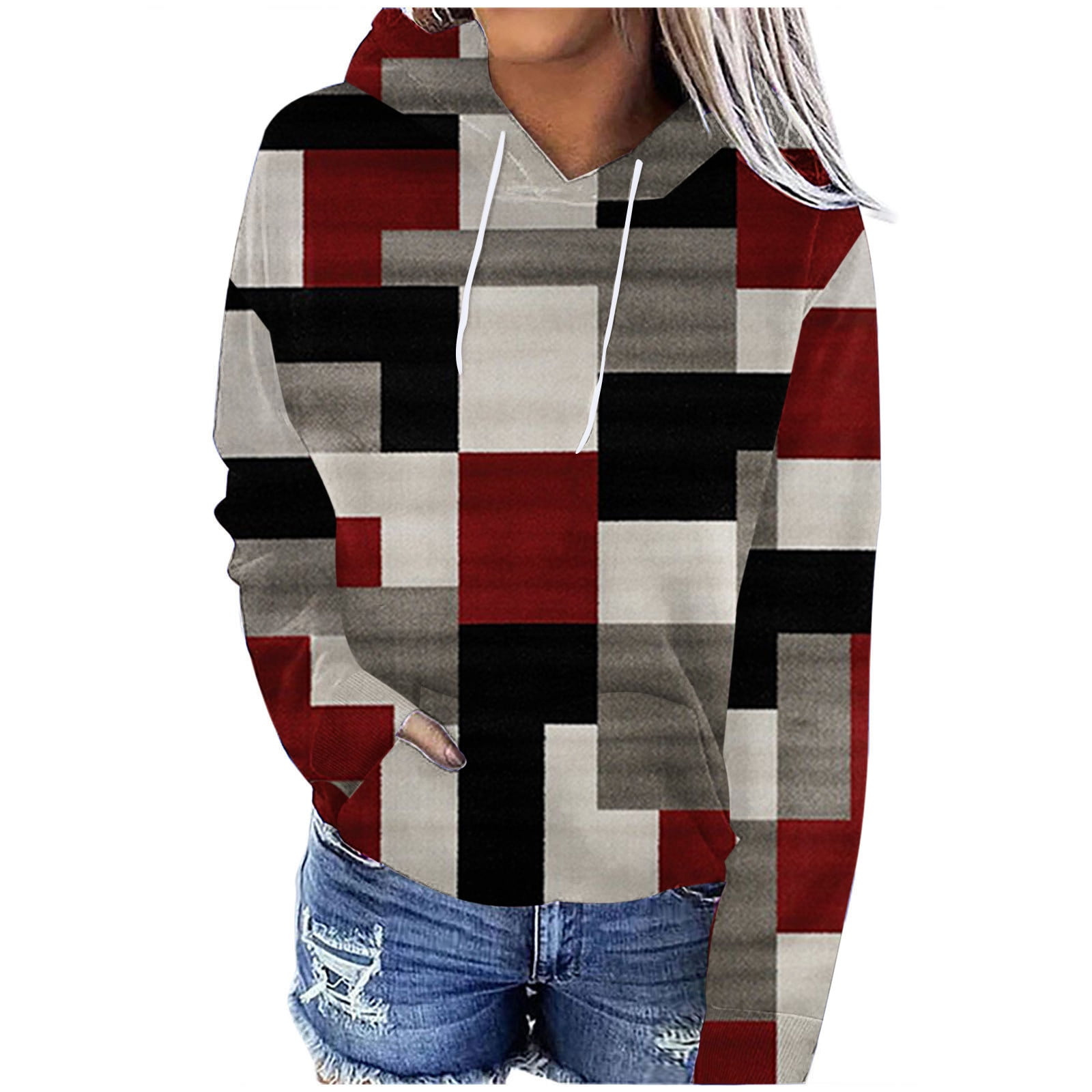 Womens Western Aztec Hoodie,Aztec Hoodie for Women Western Ethnic Style Printed Casual ...