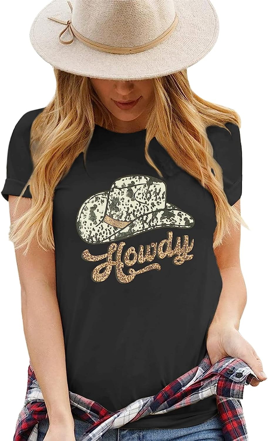 Womens Western Graphic Shirts Vintage Cowgirl Country T-Shirts Casual ...