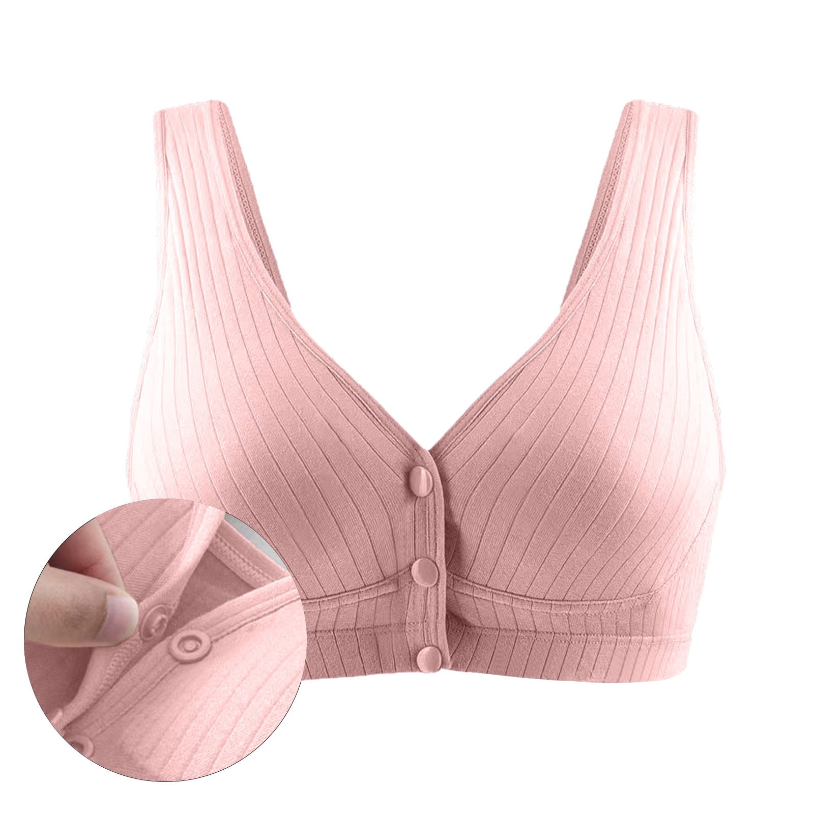 Womens Wireless Full Coverage Bra T Shirt Bra Comfortable Everyday ...