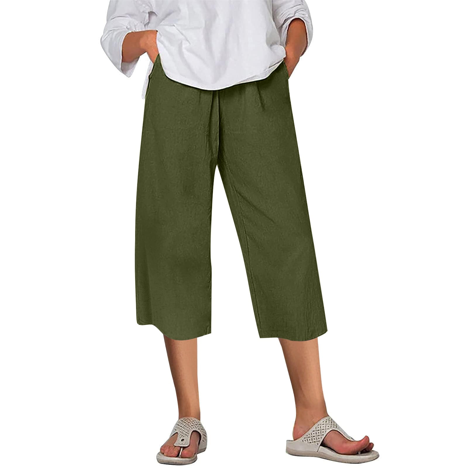 Womens Workout Capris Loose Fitted New Loose Comfy Pants for Women ...