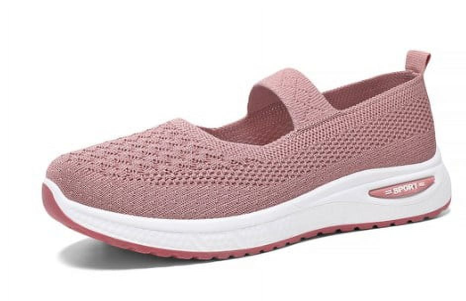 Womens Woven Orthopedic Breathable Soft Shoes Lightweight Comfort Platform Mesh Sneakers Go ...