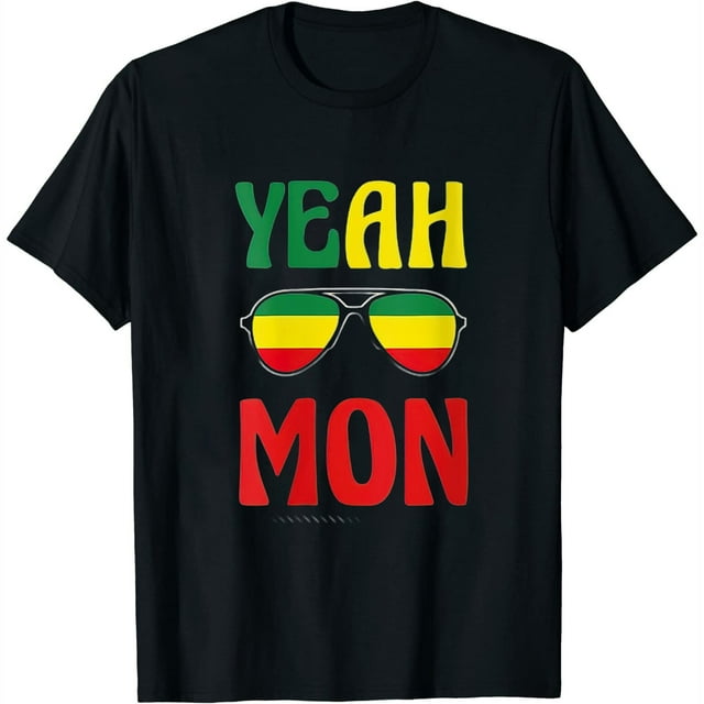 Womens Yeah Mon Jamaican for a National Flag Design Jamaica V-Neck T ...