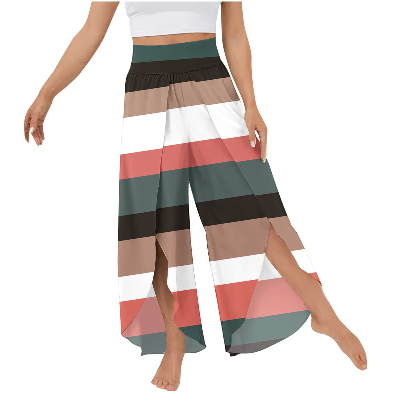 Womens Yoga Pants Sale Womens Elastic Waist Pants Flowy Pants for Women ...