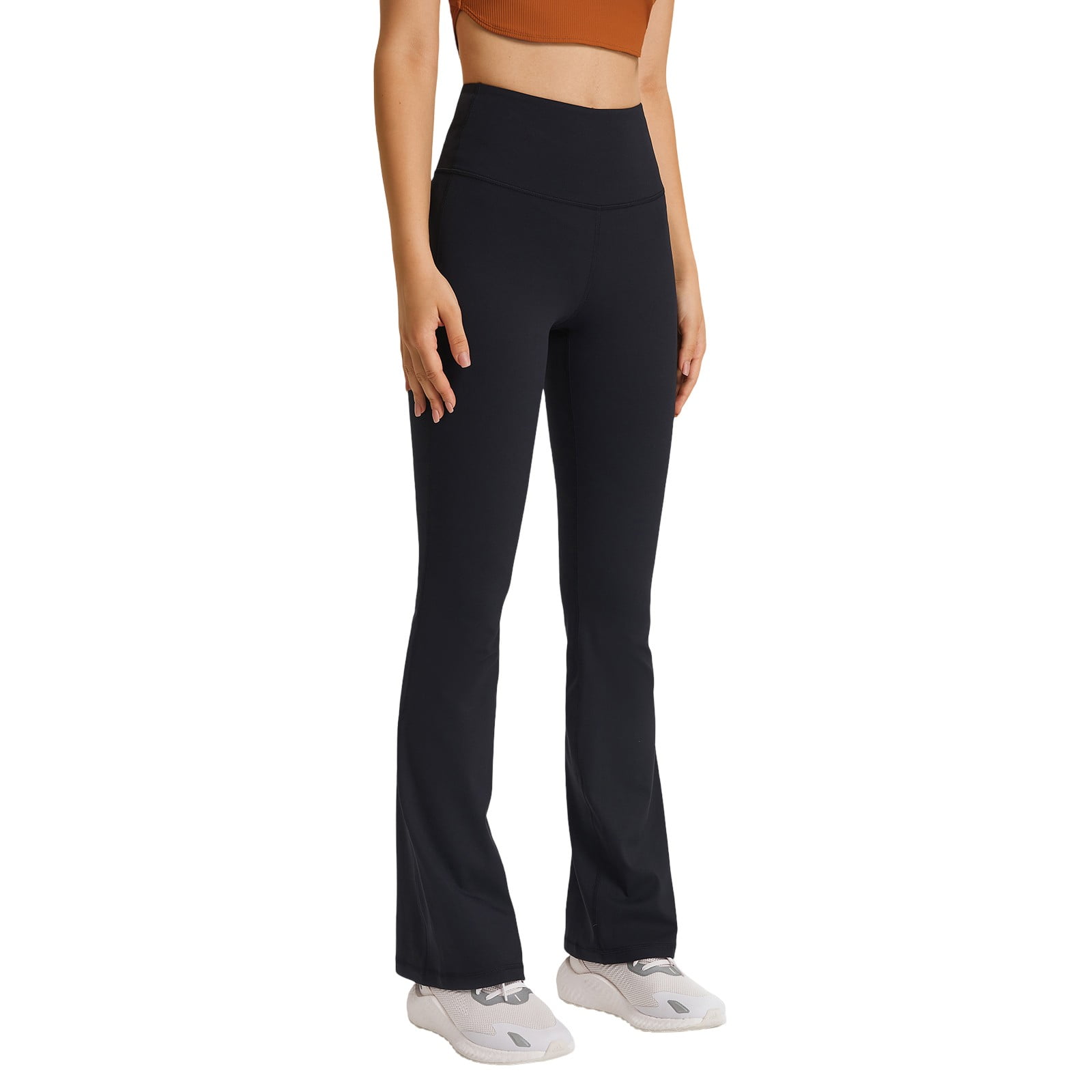 Womens Yoga Pants Scrunch Butt Lifting Solid Color High Waisted Tight ...