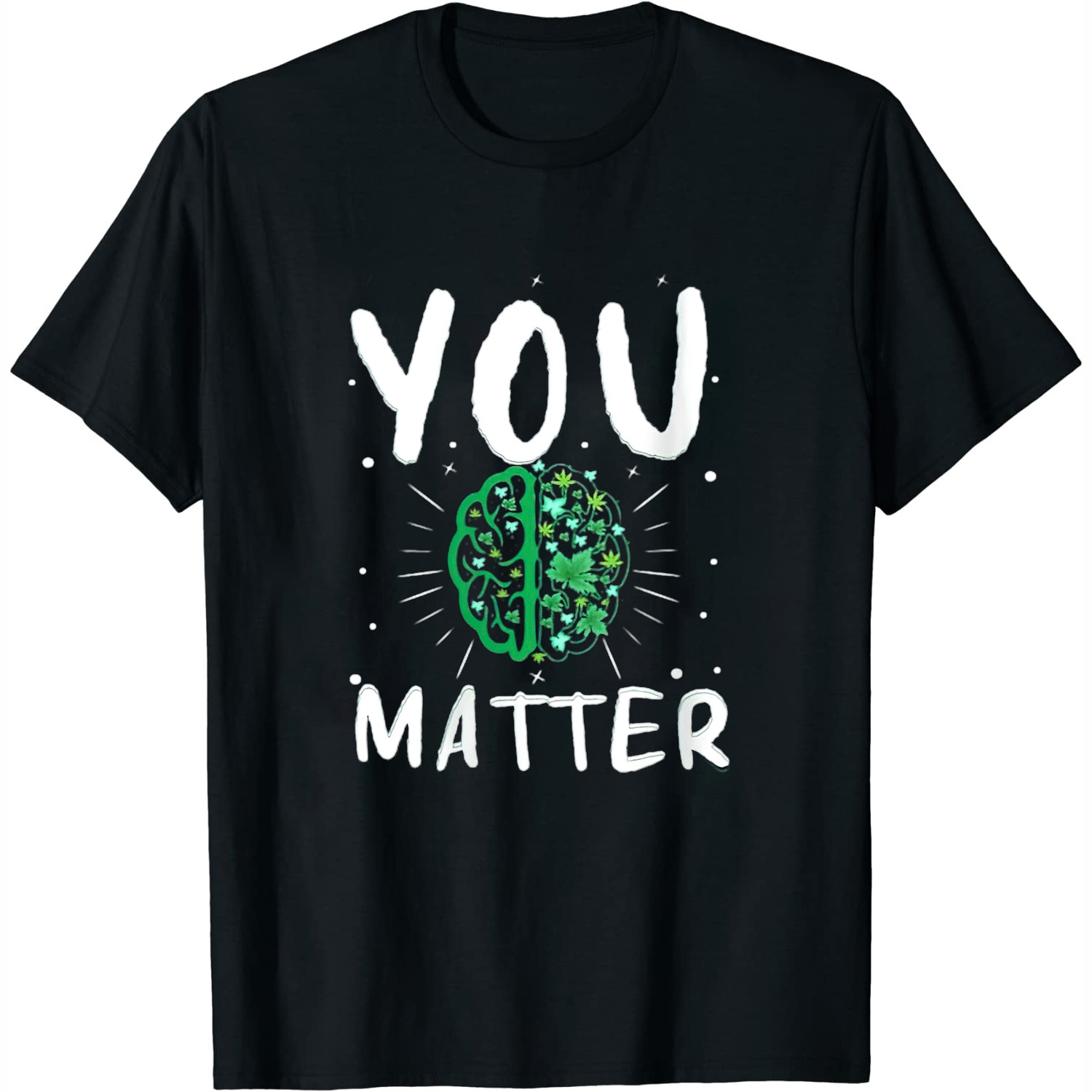 Womens You Matter Round Neck T-Shirt Black - Walmart.com