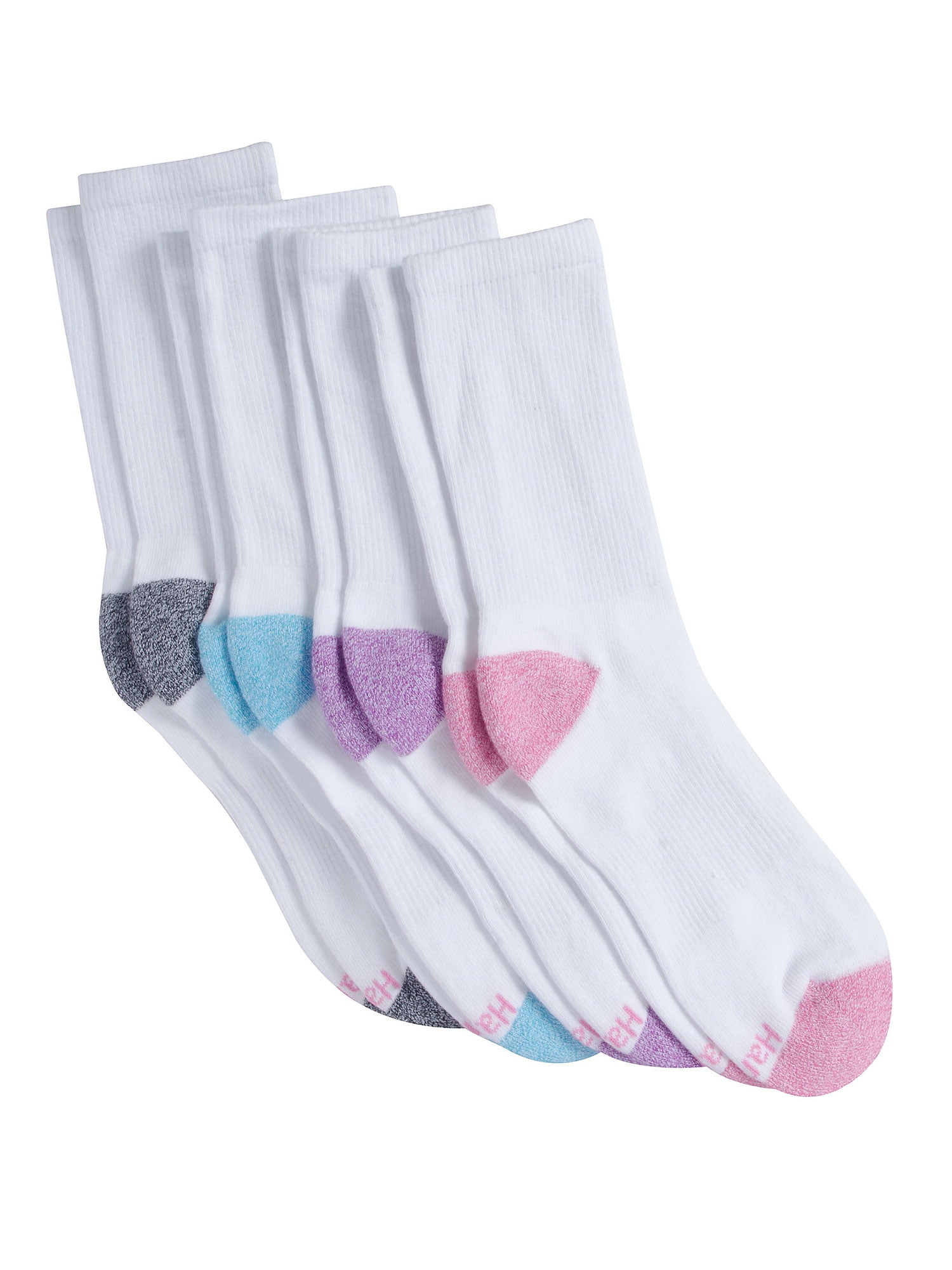 Hanes Women's Cool Comfort Cushioned Sport Crew Socks, 4 Pair - Walmart.com