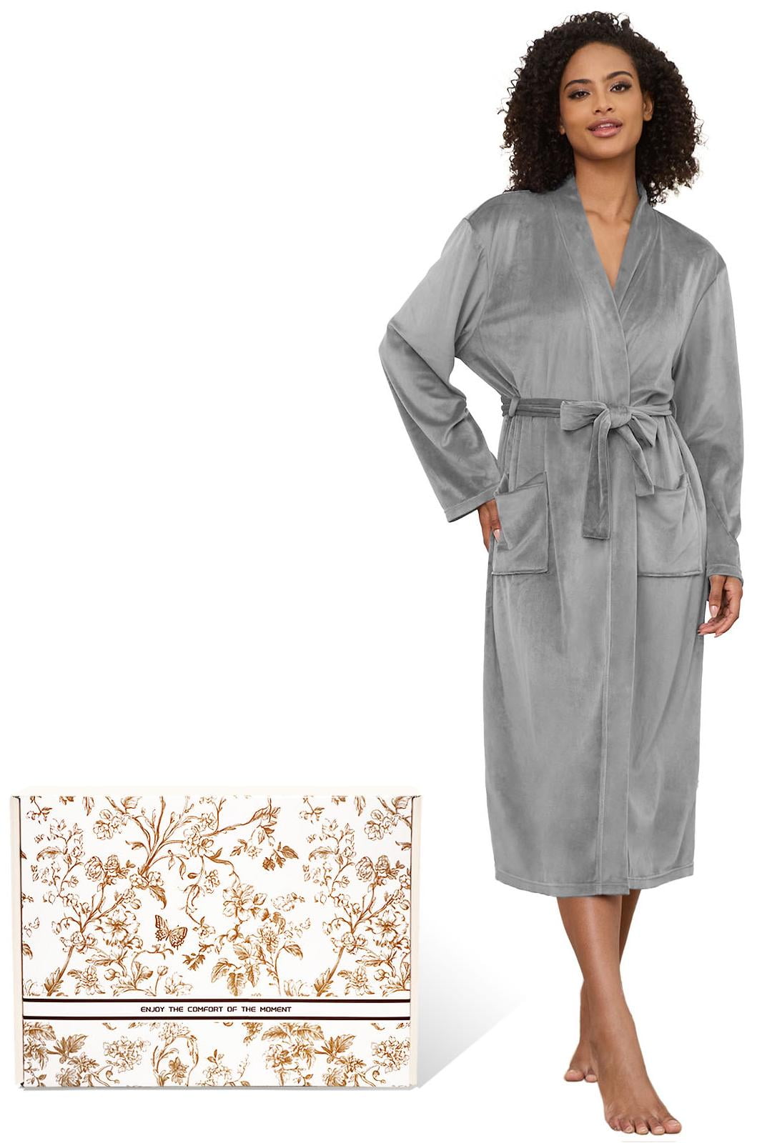 Womens Plush Soft Robe, PUTUO Robes for Women, Luxury Lightweight Fuzzy ...