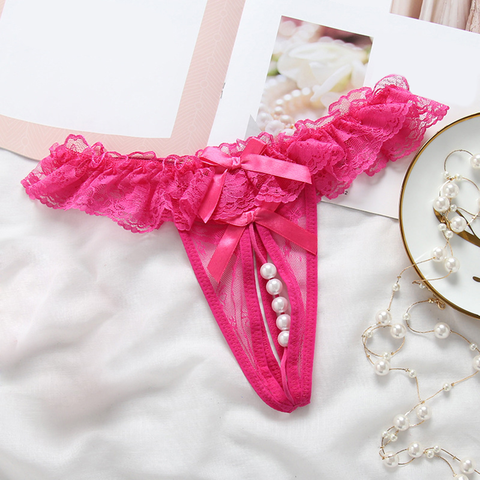 Womes Lace Underwear Panties Sexy Soft SeamlessTrim Briefs Hipster Panties For Ladies Thong ...