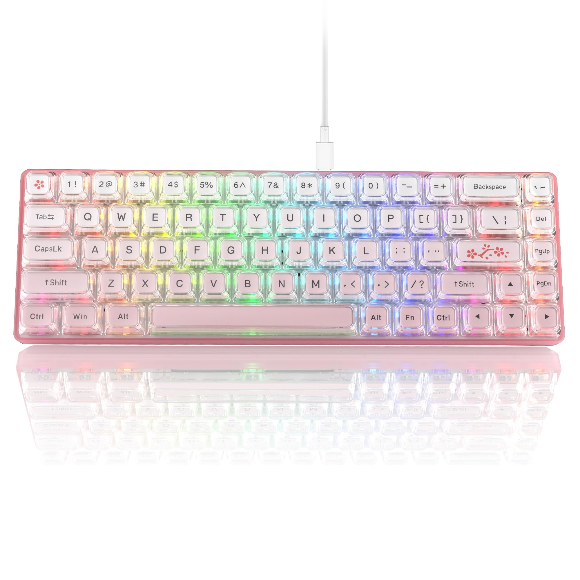 Womier 60% Keyboard Gaming Pink - Wired Creamy Mechanical Keyboard, Hot ...