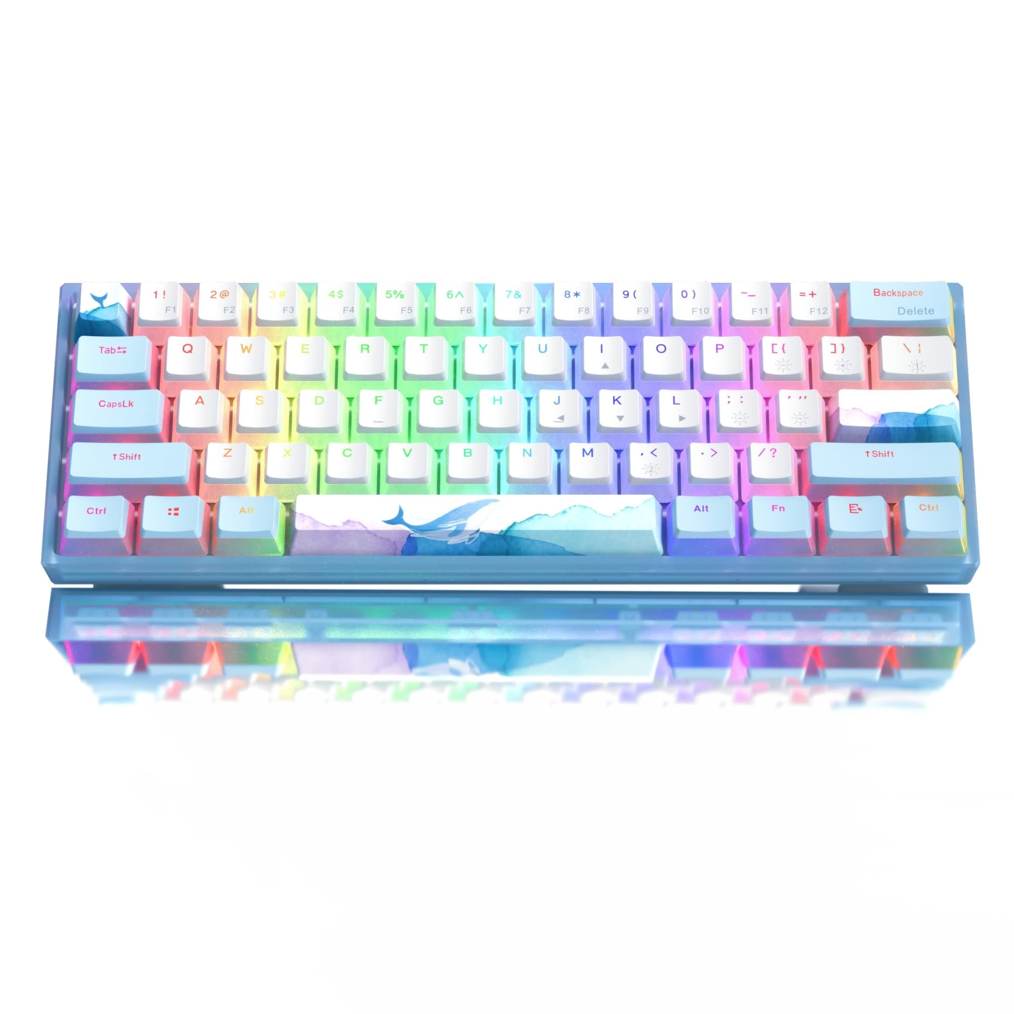 Womier 60% Percent Keyboard, WK61 Mechanical RGB Wired Gaming Keyboard ...